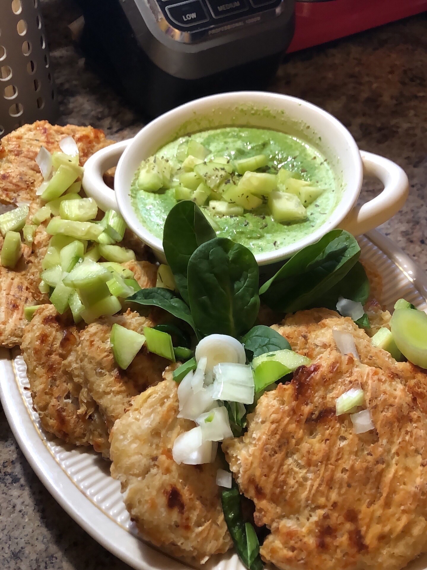 Cauliflower Biscuit & cucumber Spinach Dip – Written Love & Sweet Garden